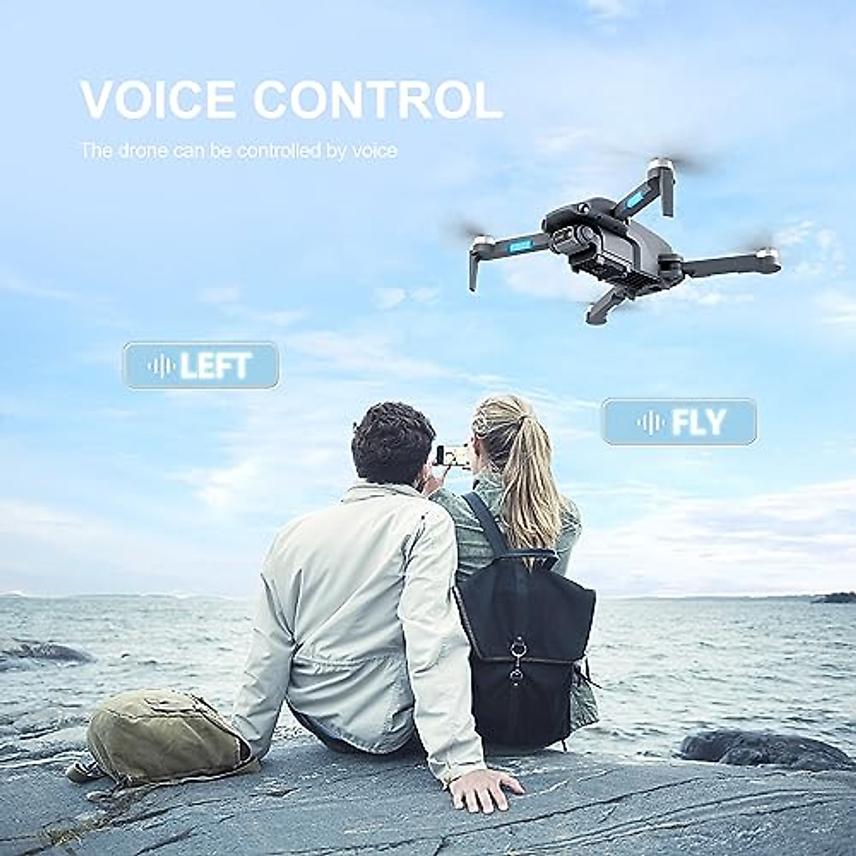 4DRC F12 GPS Drone with camera for Adults 4K 5G wifi FPV Live Video HD Camera,RC Quadcopter for Kids beginners with Brushless Motor, Return Home, GPS Follow Me, Carrying Case,2 Battery