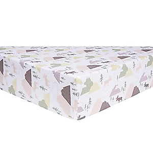 Trend Lab Mountain Baby 3 Piece Crib Bedding Set, Includes Nursery Quilt, Fitted Crib Sheet and Crib Skirt