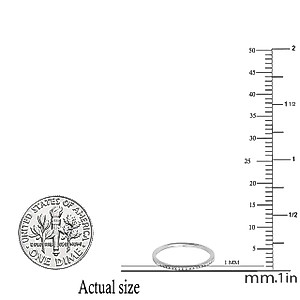 Dazzlingrock Collection 0.08 Carat (ctw) Round White Diamond Stackable Wedding Band for Women in 925 Sterling Silver Size 7.5