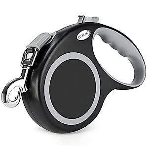 EC.TEAK Retractable Dog Leash, 26 FT Dog Walking Leash for Medium Large Dogs up to 110lbs, One Button Break & Lock, Heavy Duty No Tangle