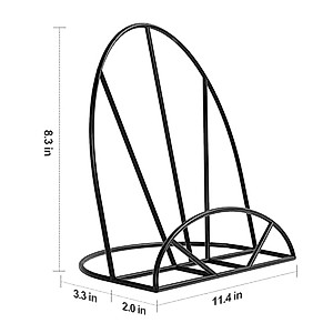 MaxGear Metal Cookbook Stand, Recipe Book Holder for Kitchen Counter, Cast Iron Cookbook Stand, Cook Book Holder for Reading Cookbooks, Recipes, Tablets, 1 Pack, Black