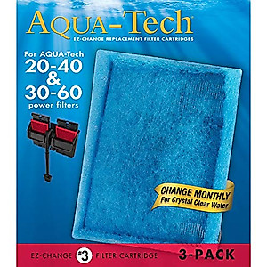 Aqua-Tech EZ-Change #3 Activated Carbon Filter Cartridges for 20-40 / 30-60 Gallon Aquarium Power Filters, 3 Pack