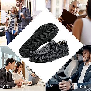 JSWEI Mens Machine-Washable Casual Loafers Comfortable and Breathable Boat Shoes for Work, Casual, Walk, Traveling, Gifts for Men, Zapatos Mocasines para Hombre US8