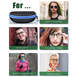 Weewooday 12 Pack Hard Shell Sunglasses Case Shell Eyeglassesc Travel Portable for Men Women (EVA)