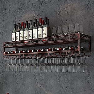 Home Wine Glass Rack, Wall-Mounted Wine Holder, Creative Wine Storage Shelf, Wine Rack Wine Hanger Organizer Rack, Stemware Rack (Color : A, Size : 80 * 27CM)