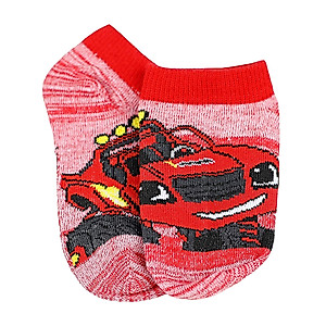 Nickelodeon Blaze and the Monster Machines Boys Toddler 5 Pack No Show Socks (Medium (Sock 6-8), White/Multi)