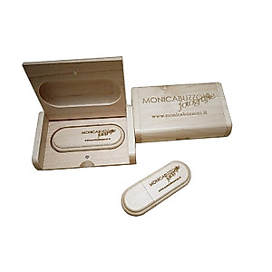 10PCS Maple Wood 2.0/3.0 USB Flash Drive with Wooden Box（Free Laser Engraving Logo） (2.0/16GB)