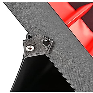 Home-X 18-Slot Standing Glasses Organizer, Glasses Holder, Commercial Sunglasses and Eyewear Display, Collectables Storage Box, Travel Display Case, 18 ¾" L x 15" W x 2 ¼" H, Red