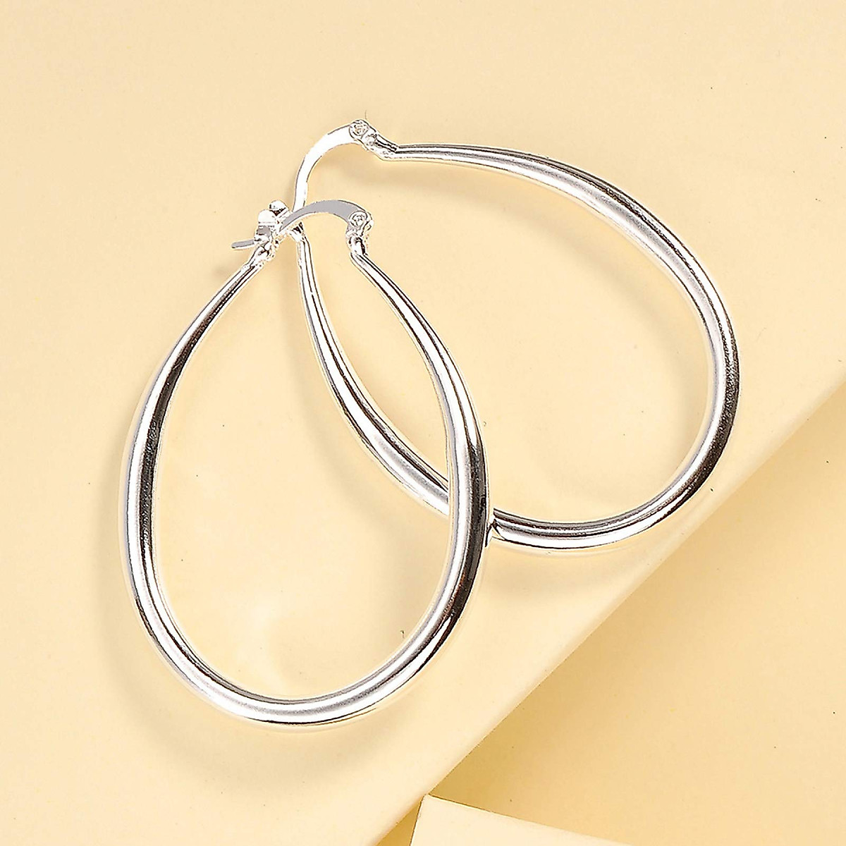 Aland Fashion Women's Ear Cuff Wrap Jewelry Silver Plate U Shape Hoop Dangle Earrings Gift
