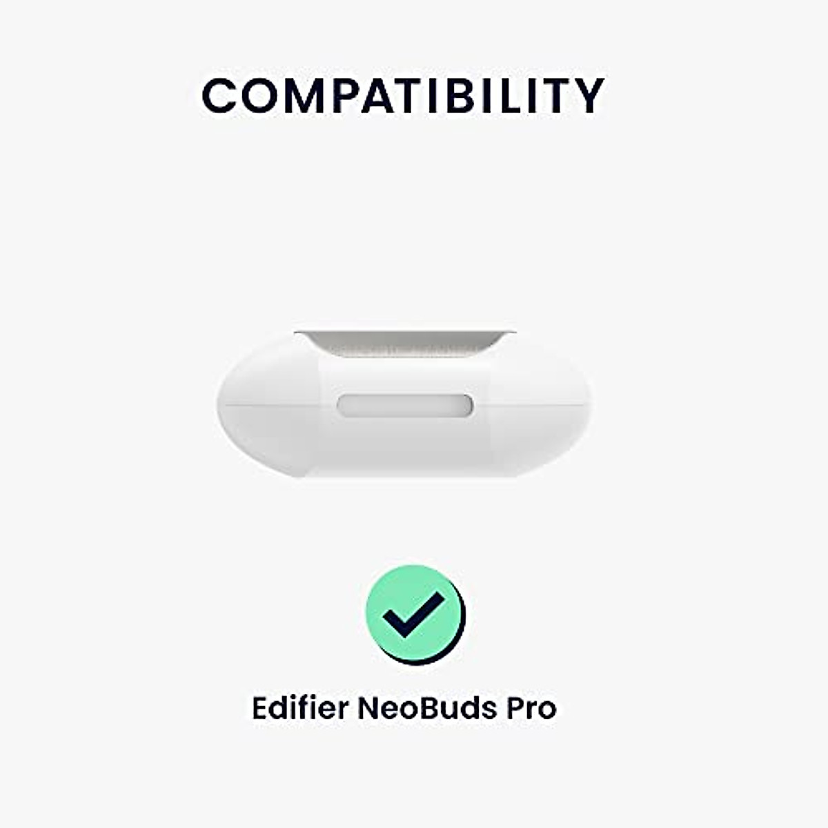 kwmobile Silicone Case Compatible with Edifier NeoBuds Pro - Case Protective Cover for Headphones - Black