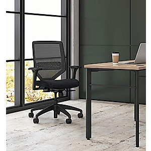 HON HONSVM1ALC10TK Solve Mid Task Chair with Mesh Back and Adjustable Lumbar Support, in Ink (HSLVTMMKD), Black