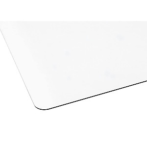 ExactMade - Clear Table Protector, USA Made, Safe, 33 x 33 Inch, 2mm Thick Ultra Clear Smooth Vinyl, PVC Clear Table Pad for Kitchen Wood Grain, Clear Table Cover Cut to Size