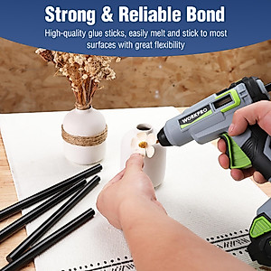 WORKPRO Hot Glue Sticks Full Size, 50-Pack Black Hot Melt Adhesive Glue Sticks for All-Temp Glue Guns, 0.43x8 Inches, Multipurpose for DIY Craft General Repairs, Home Decorations and Gluing Projects