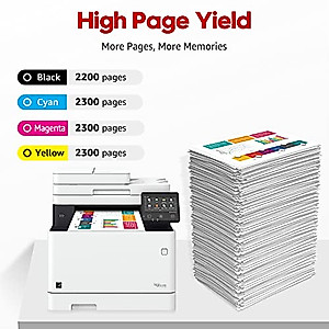 ONLYU Compatible Toner Cartridge Replacement for Canon 046 MF733Cdw 046H CRG-046H for Color ImageCLASS MF733Cdw MF731Cdw MF735Cdw LBP654Cdw MF733 Printer Ink (2 Black Yellow Magenta Cyan, 5 Pack)