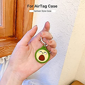 【2 Pack】 Airtag Keychain Cartoon Case for AirTag Tracker,Protective AirTag Holder with Anti-Lost Keychain,Anti-Drop Scratch Airtag Holder Keychain Accessories for Kids Pets Backpacks