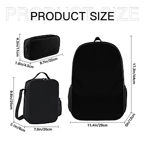 3PC Set kuromi backpack With Lunch Bag Pencil Case Cute Backpack Cartoon Game Backpack Laptop Backpack Lightweight Durable