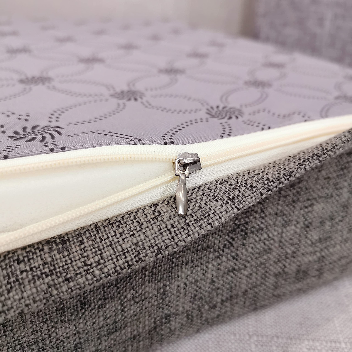 SINCERE Custom Bench Cushion for Indoor Furniture, Bay Window Seat Cushion, Bespoke Bench Pillow, Fireplace Hearth Cushion, Non-slip Chair Pad Couch Sofa Foam Cushion Replacement, Swing Cushion, Gray