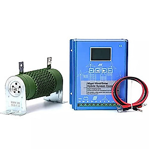 1600W Wind Solar Hybrid System MPPT Charge Controller with Dump Load 1000w Wind Turbine Generator 600W Solar Panel 12V 24V Auto Regulator