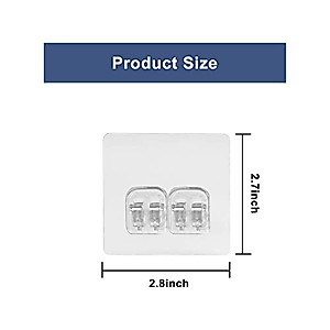 NORSCYRT Shower Caddy Adhesive Replacement Hook Stickers for No Drilling Shower Shelf Basket Corner Shower Organizer (2 PACK 2 HOOKS)