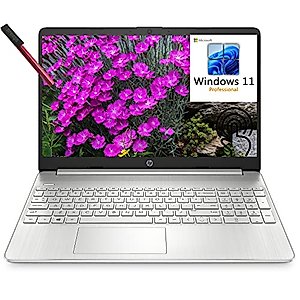 [Windows 11 Pro] HP 15 15.6" Touchscreen Business Laptop Computer, Octa-Core AMD Ryzen 7 5700U (Beat i7-1165G7), 12GB DDR4 RAM, 512GB PCIe SSD, WiFi 6, Bluetooth 5.2, Webcam, Type-C, 64GB Flash Stylus
