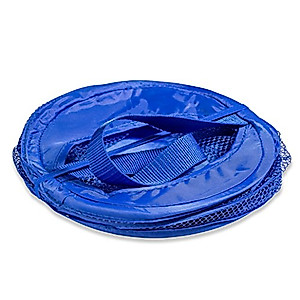 Dorm Shower Caddy – 8” X 12” - Carry Your Sundries Right Into the Shower. Great for College Dorm Life, Gyms, Camping and Travel. Folds Flat for Easy Storage When Not Needed. (Blue)