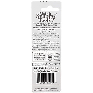 Make it Snappy Tools 1/8 Inch Drill Bit Adapter, Compatible with Festool Centrotec Chucks #92008