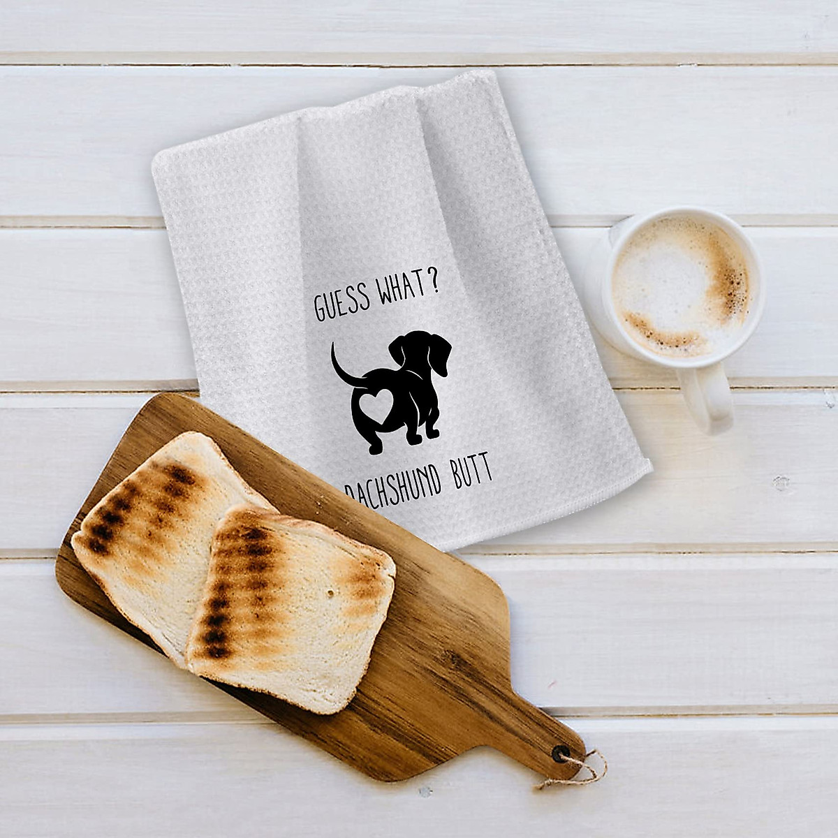 OHSUL Guess What Dachshund Butt Highly Absorbent Kitchen Towels Dish Towels Dish Cloth,Cute Dachshund Butt Hand Towels Tea Towel for Bathroom Kitchen Decor,Dog Lovers Girls Women Gifts