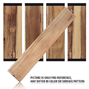 hecef Knife Set Black of 5 with 12 Inch Magnetic Knife Strip, Comes with Protective Blade Cover