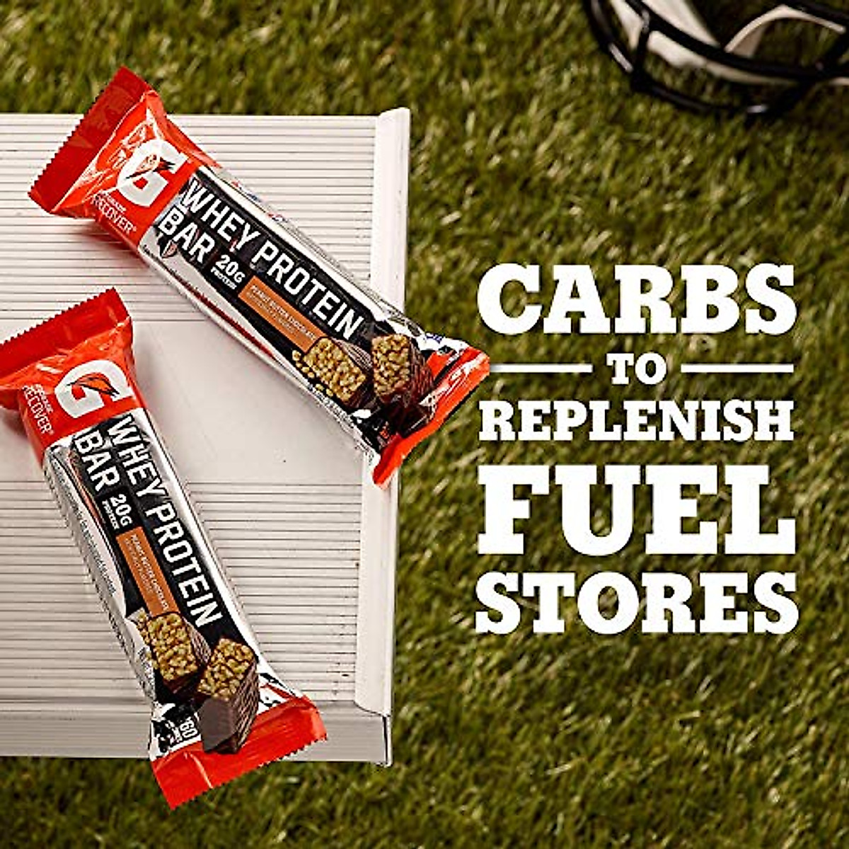 Gatorade Whey Protein Recover Bars, Peanut Butter Chocolate, 2.8 ounce bars, 6 Count