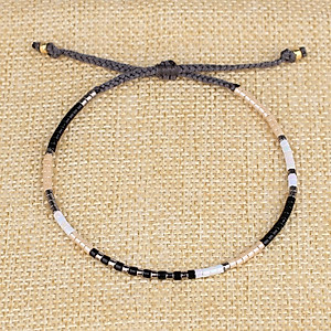 KELITCH Boho-color Crystal Shell Beaded Friendship Bracelets Handmade Strand Bracelet Bangles Jewelry For Summer