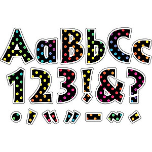 Barker Creek 4" Letter Pop-Outs 2-Pack, Over The Rainbow, Jazz Up Your Bulletin Boards with These Colorful Letters, 510 Upper and Lowercase Letters, Numbers & Punctuation Marks, 4" (3636)