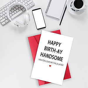 Funny Birthday Card for Men, Humor Birthday Card Gift for Husband Boyfriend Fiance, Unique Bday Card for Him