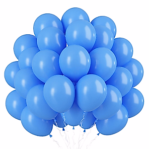 Light Blue Balloons 60pcs 5inch Small Sky Blue Latex Balloon for Balloon Garland Arch Mini 5'' Light Blue Round Balloons for Birthday Party Decoration DIY Gender Reveal Baby Shower
