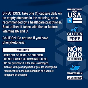 Life Extension D, L-Phenylalanine Capsules, 500 mg – Supports Mood Health, Promotes Neurotransmitter Health – Gluten-Free, Non-GMO, Vegetarian – 100 Capsules