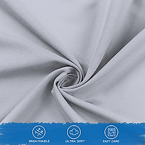 Nap Mat Sheet, 24" x 48" x 4" Fitted Elastic Corners Preschool Day Care Rest Nap Mat Cover, Soft & Breathable Microfiber Baby Sheets for Regalo My Cot Portable Toddler Bed and Joovy Travel Cot, Gray