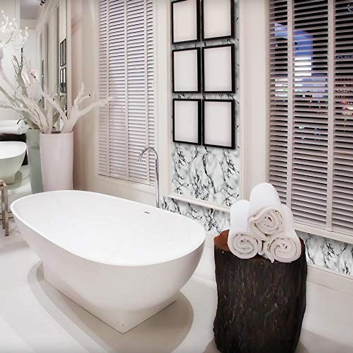 d-c-fix 346-0047-2PK Decorative Self-Adhesive Film, Marble White, 17" x 78" Roll, 2-Pack