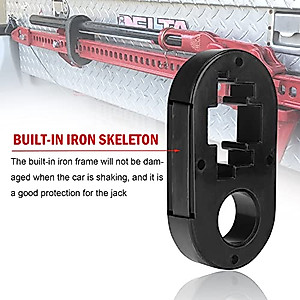 3mirrors Handle Keeper for Hi-Lift Jack Lifter, Built-in Steel Plate Super Durable Sun-Resistant Rubber Handle Bar Protector Jack Handle Holder Upgrade