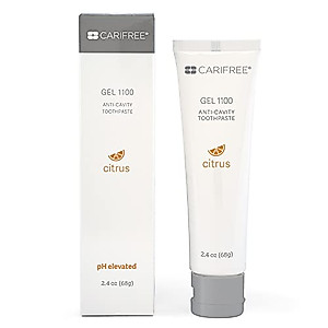 CariFree Gel 1100 (Citrus): Anti-Cavity Toothpaste | Nano Hydroxyapatite | Cavity Prevention | Freshens Breath and Moistens Mouth | Dentist Recommended for Oral Care (1-Pack)