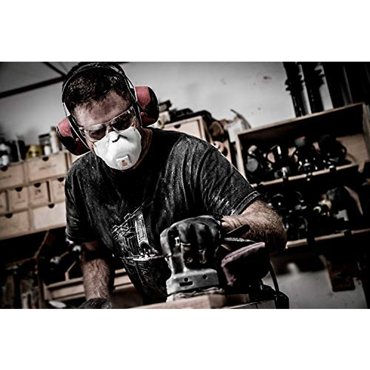 3M Respirator, Cool Flow Valve, Paint Sanding, Lightweight, Disposable, Filter Media, Stretchable, Easy Breathing, 10-Pack