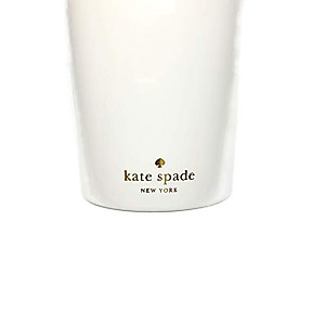 Kate Spade New York Initial Insulated Thermal Mug, 16 Ounce Travel Tumbler, M (Blue)