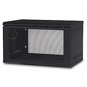 APC NetShelter 6U Wallmount Rack Enclosure Server Cabinet, AR106, Unassembled
