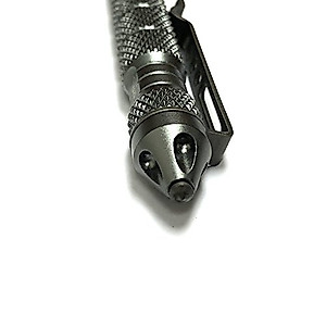 Uzi Tactical Pen UZI-TACPEN2-GM Aircraft Aluminum Tactical Pen Multi-Tool Survival Tool, Glassbreaker, Real Ballpoint Pen Miltary & Police EDC - Gun Metal