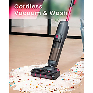 Schenley Wet Dry Vacuum Cleaner - Cordless Vacuum and Mop One-Step Cleaning for Hard Floors with Self-Cleaning and Air Dry, Smart Mess Detection, Enhanced Edge Cleaning, On-Demand Sprayer