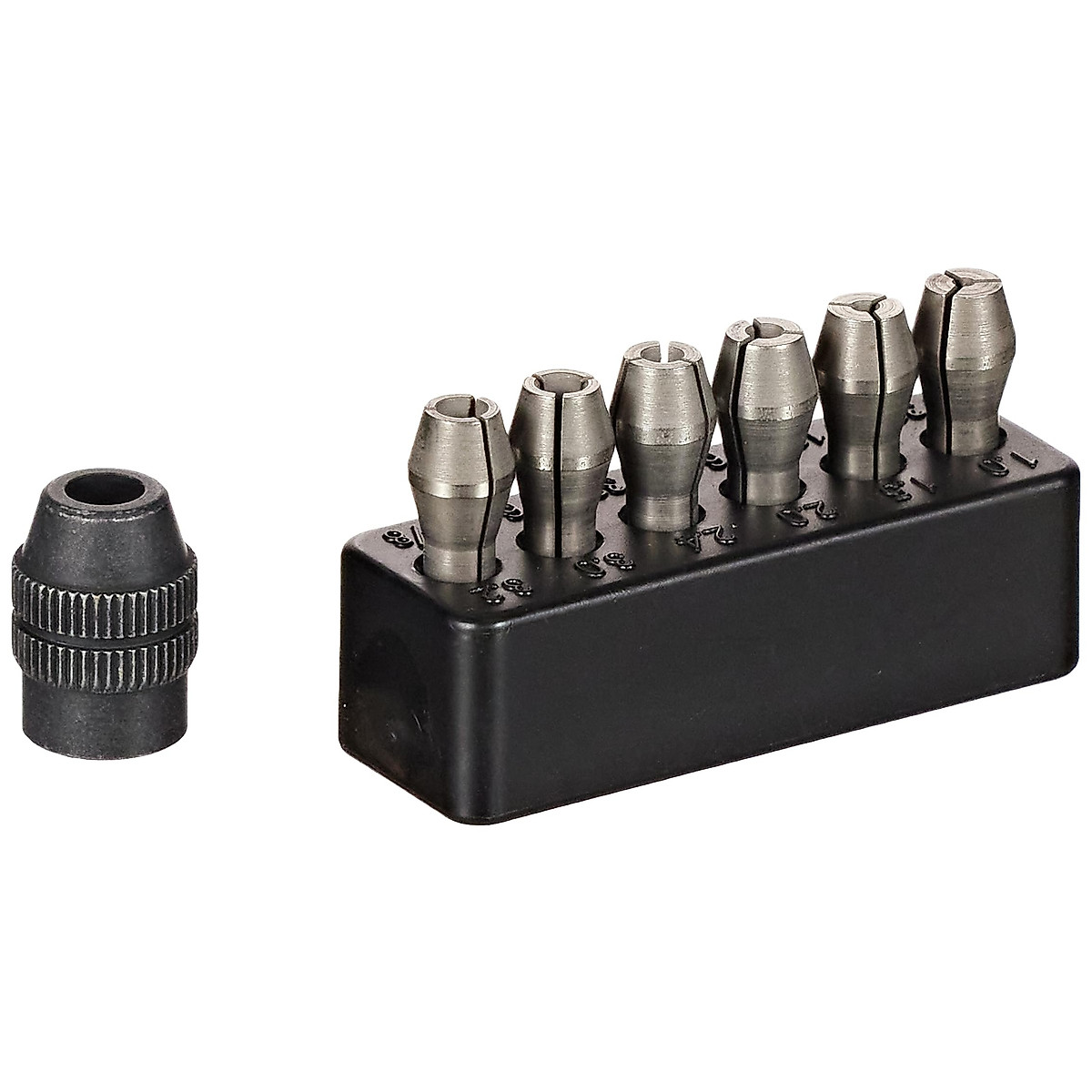 Proxxon 28940 Set of MICROMOT Steel Collets, 6-Piece,Black, Silver