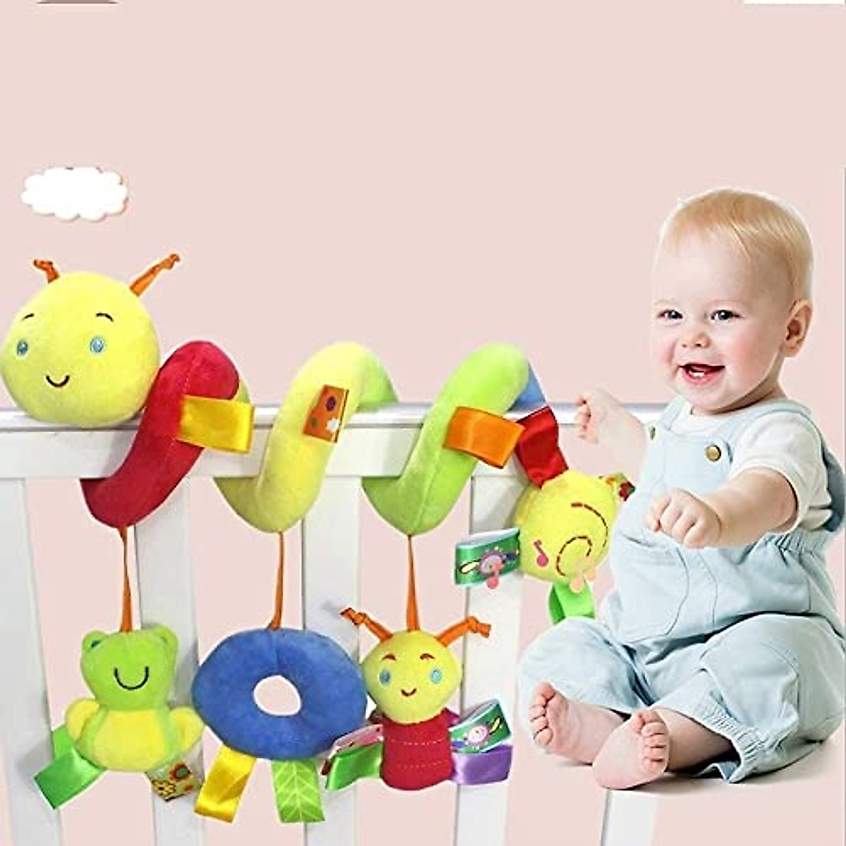 Bed Stroller Toy Rattles Crib Car Seat Spiral Baby Toy for for Newborns Seat Hanging Bell Rattle Toy for Gift