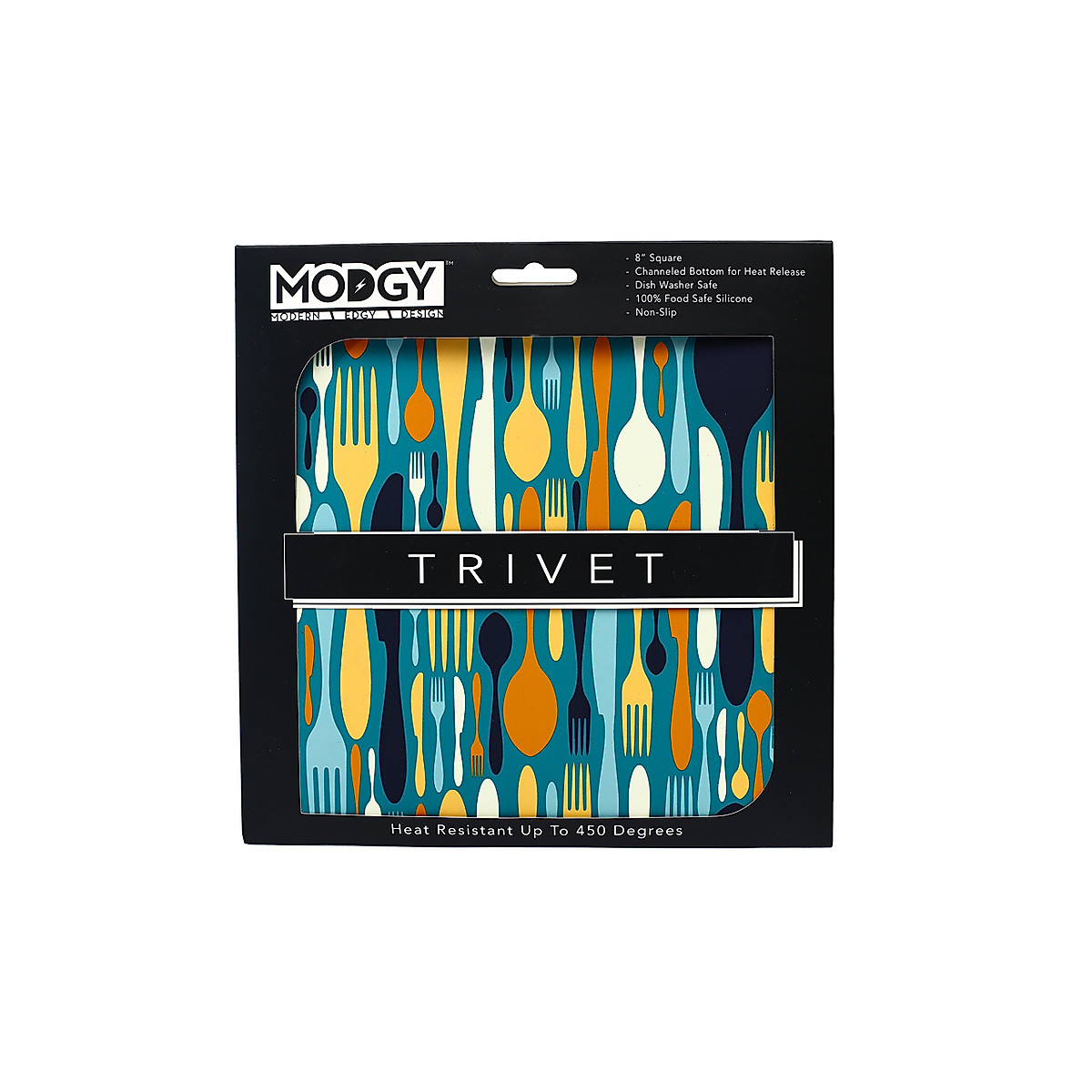 Modgy Silicone Trivets for Hot Dishes, Pots, Pans Decorative for Kitchen Counter-Tops Heat Resistant Pad Utensil Rest Mat Coaster, Kookin