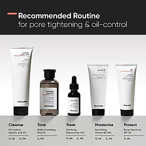 Minimalist 3% PHA Alcohol Free Hydrating Face Toner for Pore Tightening | Mild Exfoliation, pH Balancing & Rebalancing Skin Microbiome | for Women & Men | 5 Fl Oz / 150 ml