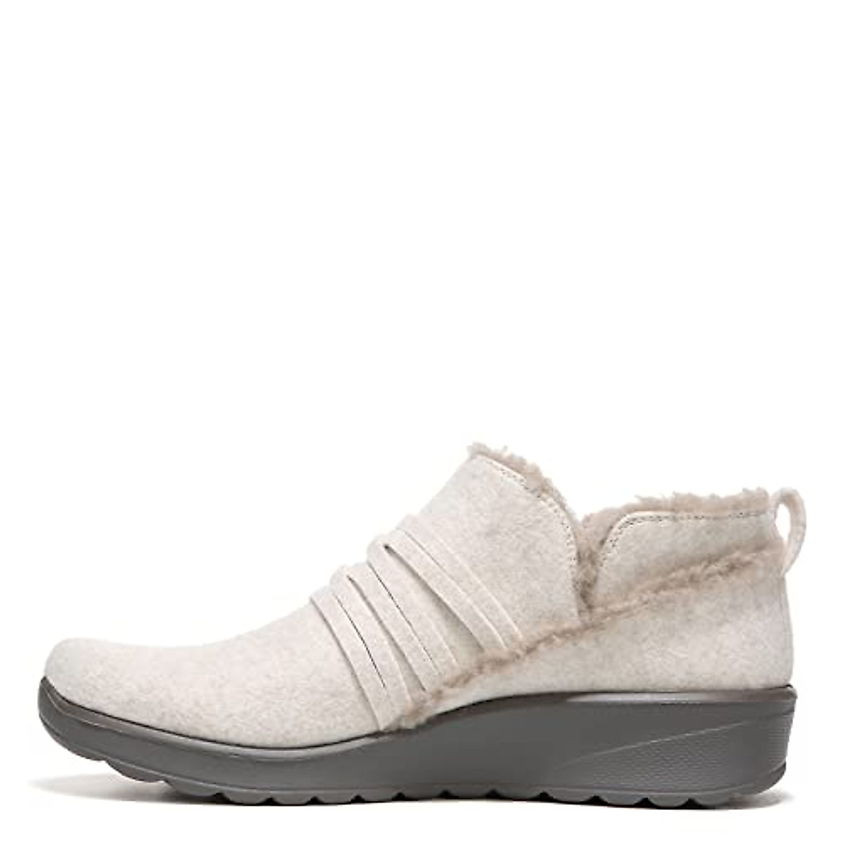 BZees Women's Glide Slip-On Ankle Boot Sneaker, Eggnog Flannel, 10