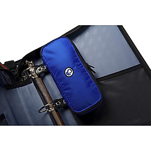 Case-it The Pouch Zippered Pencil Case with Grommets, Black, PLP-02-BLK