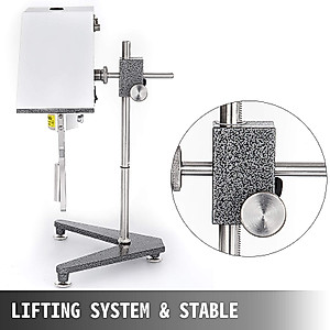 VEVOR Digital Viscometer 1-100000 mPa.s Digital Rotary Viscometer NDJ-9S Fluidimeter Tester Meter Accuracy Plus or Minus 2% Newton Liquid Viscometer Digital Portable (NDJ-9S)